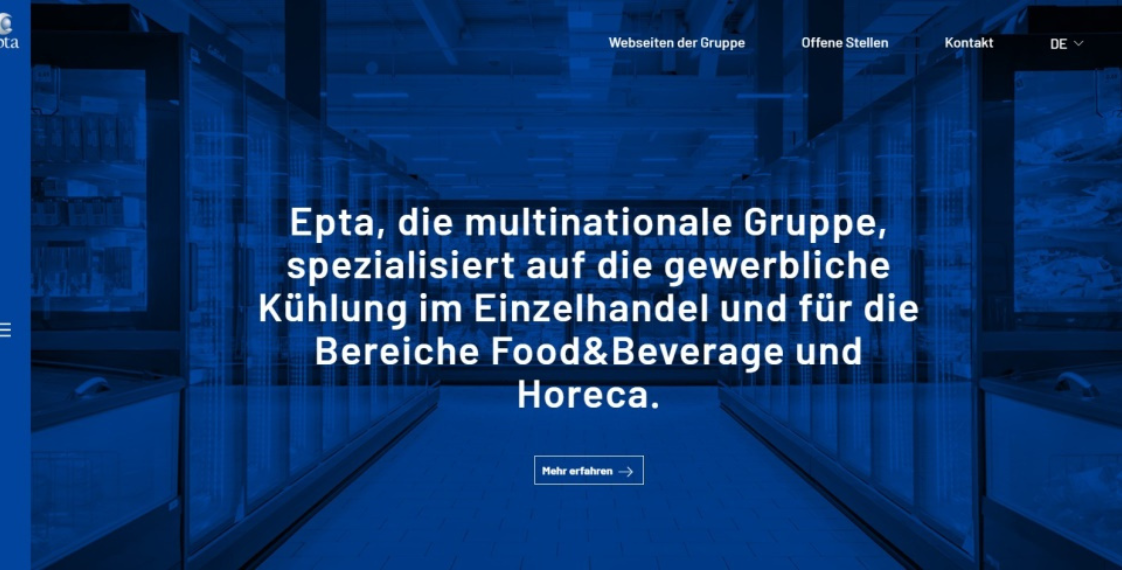 New look of the Global Website online | Epta Central North Europe
